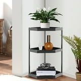 Villertech 3 Tier Corner Shelf, Black Metal Bathroom Shelving, Space ...