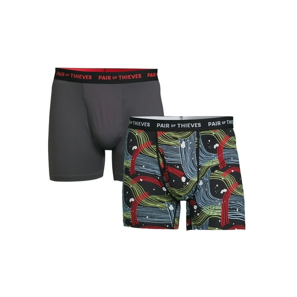 Pair of Thieves Men’s SuperFit Angel Hair Boxer Briefs, 2-Pack, Sizes S ...
