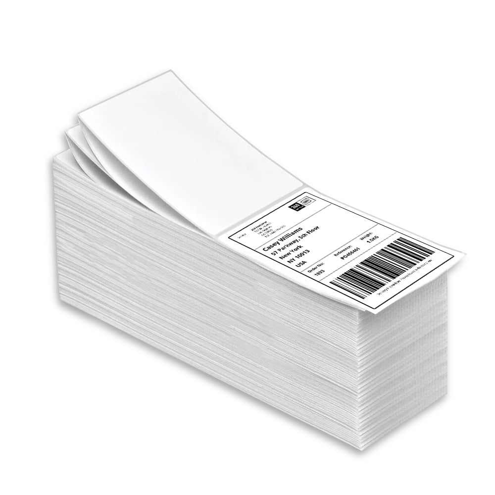 4x6 Fanfold Direct Thermal Shipping Labels 4000 Labels | Perforation ...
