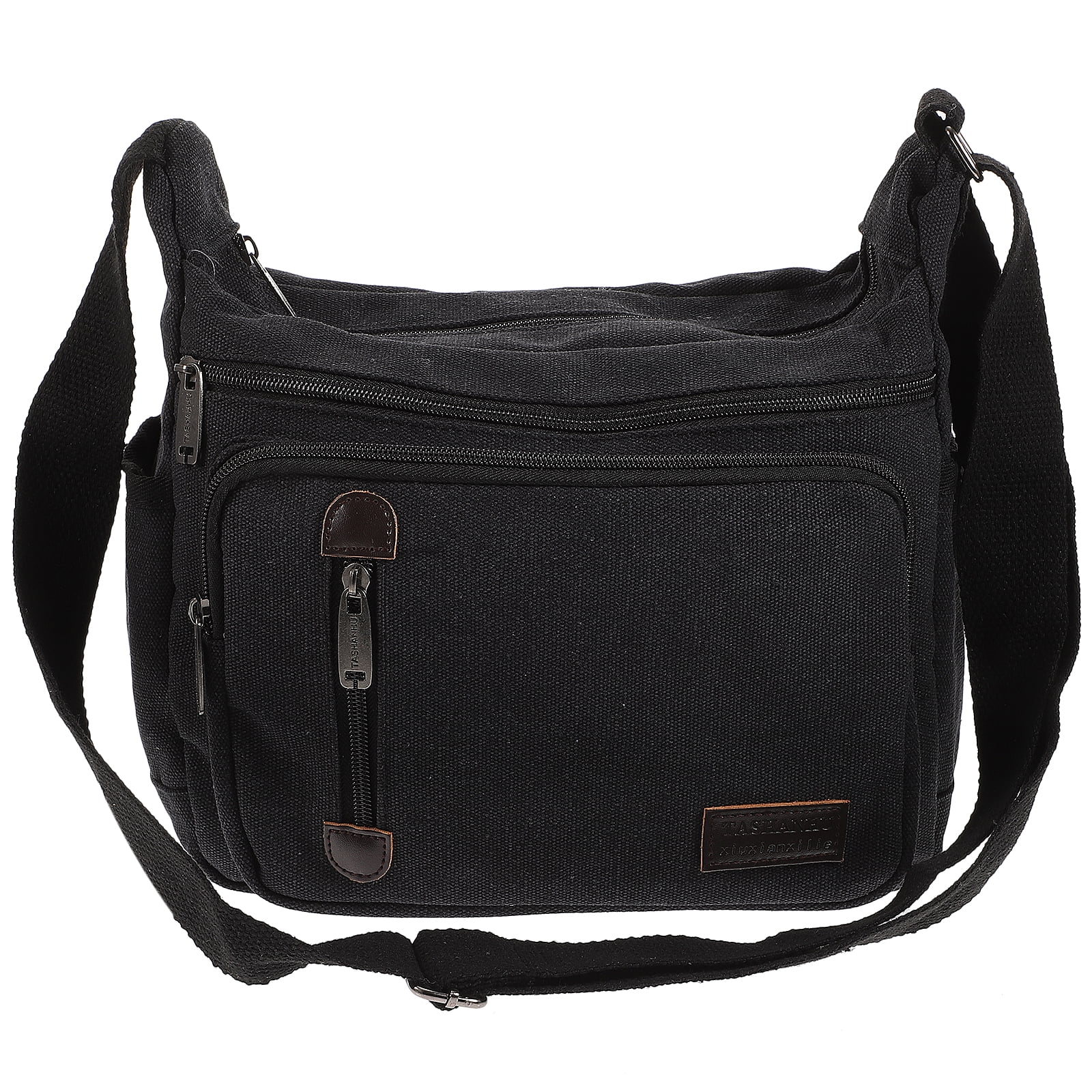 Click here for Etereauty Black Mens Canvas Shoulder Messenger Bag... prices