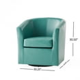 GDF Studio Jackson Contemporary Faux Leather Swivel Club Chair ...