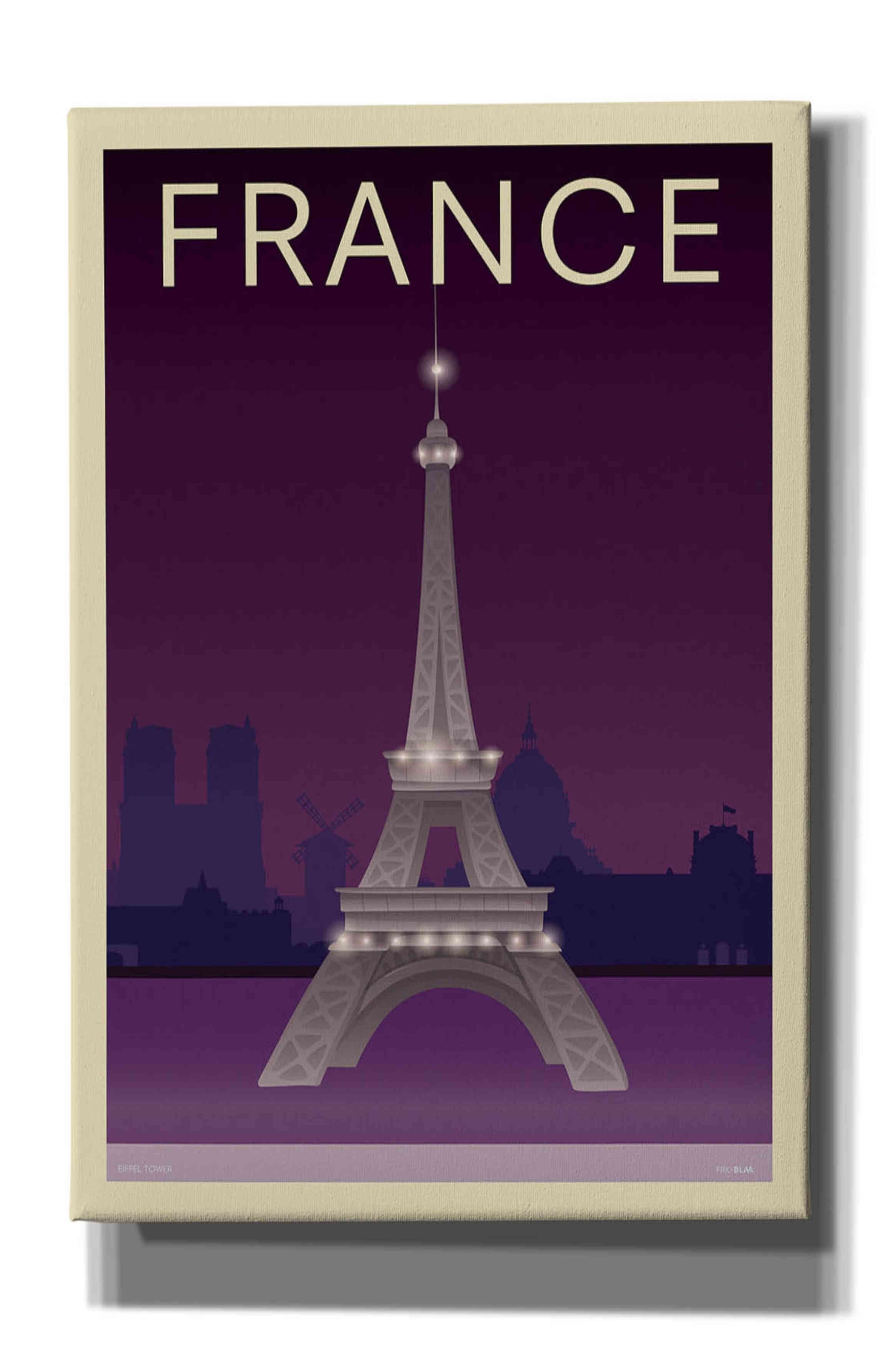 Epic Graffiti 'Eiffel Tower' by Incado, Giclee Canvas Wall Art, 12"x18 ...