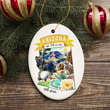 Artistic Nebraska State Themes and Landmarks Christmas Ornament ...