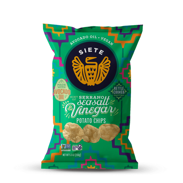 Siete Kettle Cooked Potato Chips Serrano Sea Salt & Vinegar - 5.5 oz ...