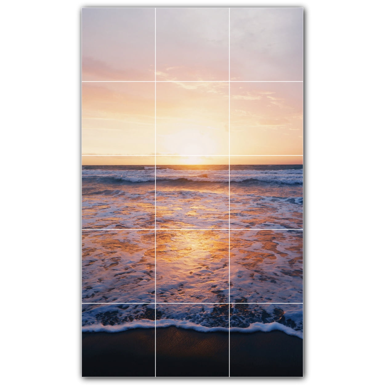 Picture-Tiles.com: Sunset Ceramic Tile Wall Mural WAL500985-35XL. 36"W ...