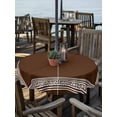 Coffee Brown Abstract Art Round Outdoor Tablecloth with Umbrella Hole ...