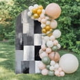 Black Grey Geometric Arch Backdrop Cover, 6FT, Modern Abstract Art ...