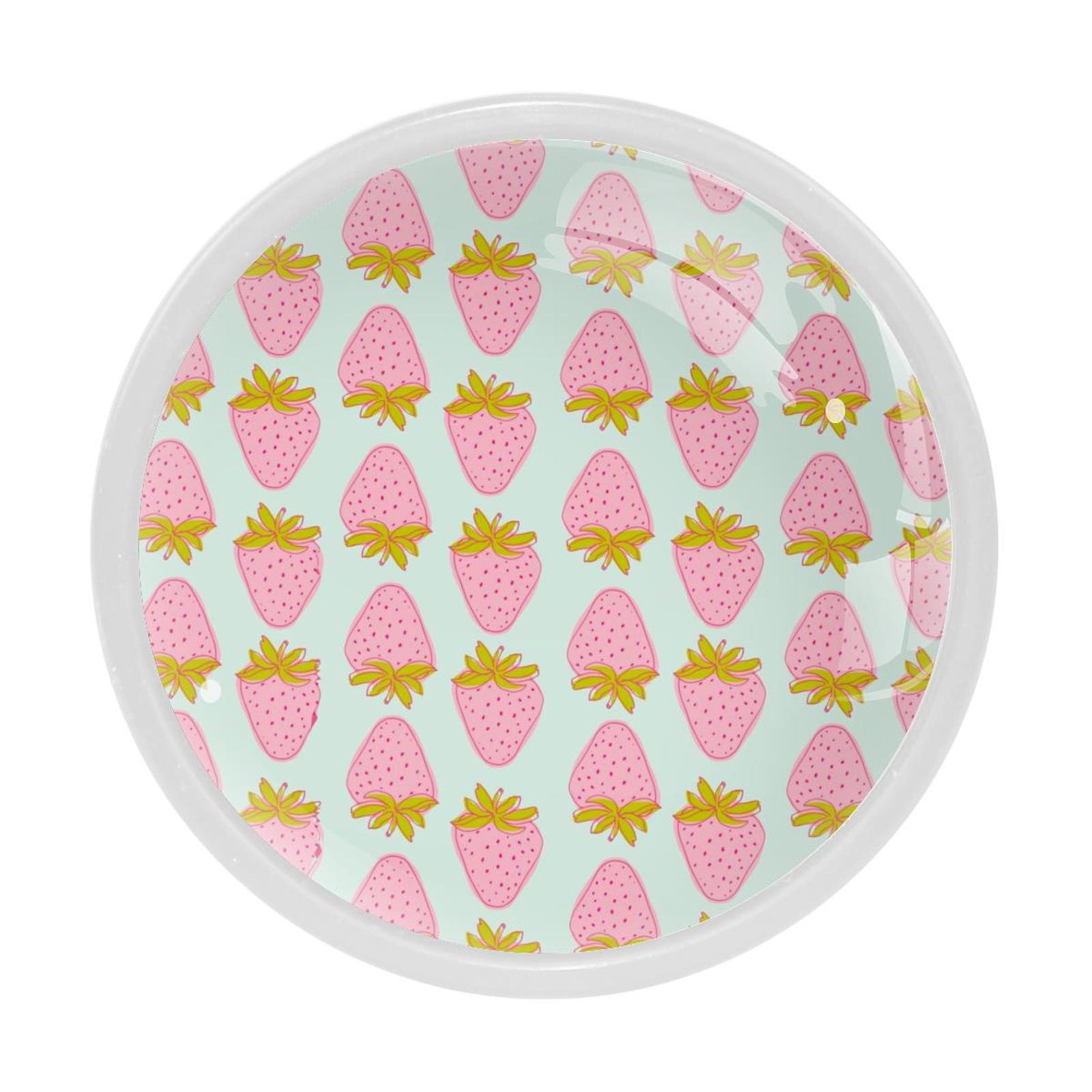 4 Pcs Strawberry Knobs for Kitchen Cabinet Cupboard Dresser Bookcase ...