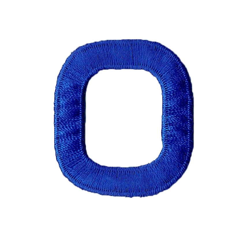 Alphabet Letter - O - Color Royal Blue - 2" Block Style - Iron On ...