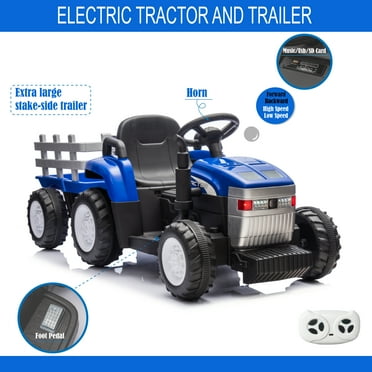 OLAKIDS 12V Kids Ride on Tractor, Battery Powered Motorized Electric ...