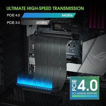 Phanteks Gen4 Vertical GPU Bracket, 220mm Flat Line PCI-E Gen4 x16 ...