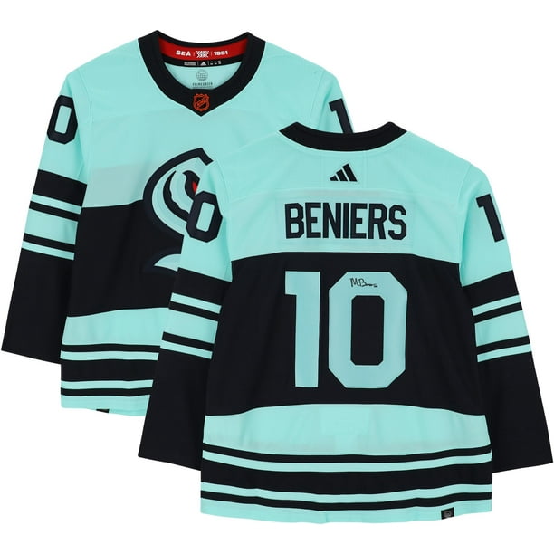 Matty Beniers Seattle Kraken Autographed 2022-23 Reverse Retro Adidas ...