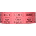 Amscan Double Ticket Roll, 6-1/2"H x 6-1/2"W x 2"D, Red, 2,000 Tickets ...