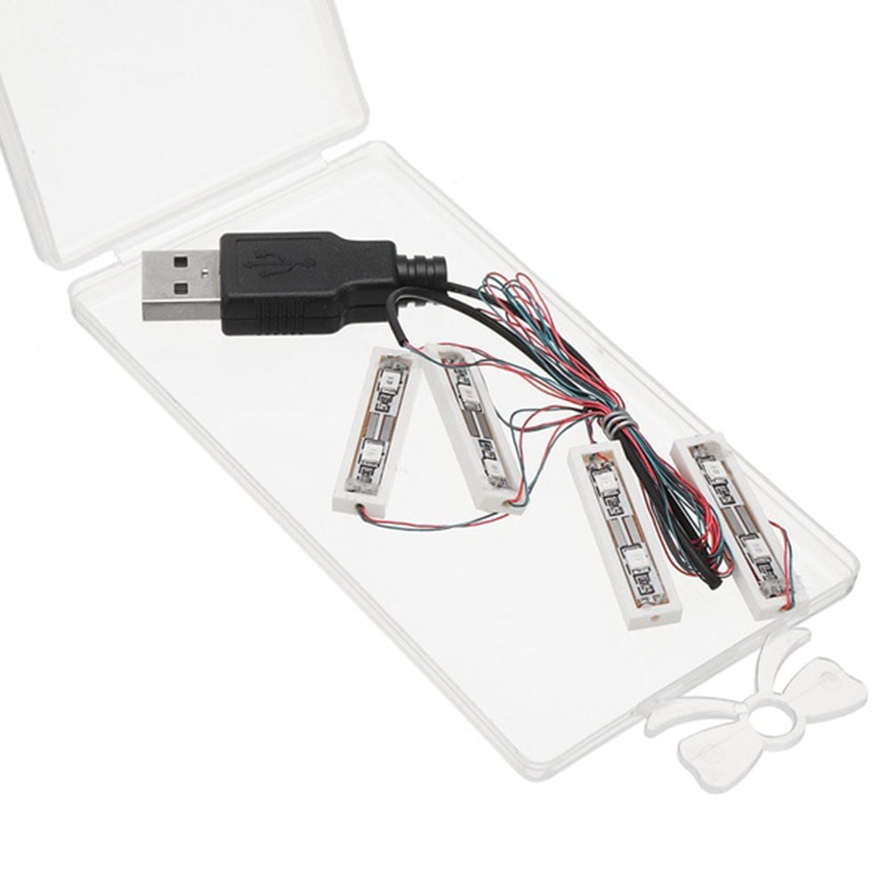 Farfi Universal USB Charging Brick/Round Type LED Light Lamp Kit Decor ...