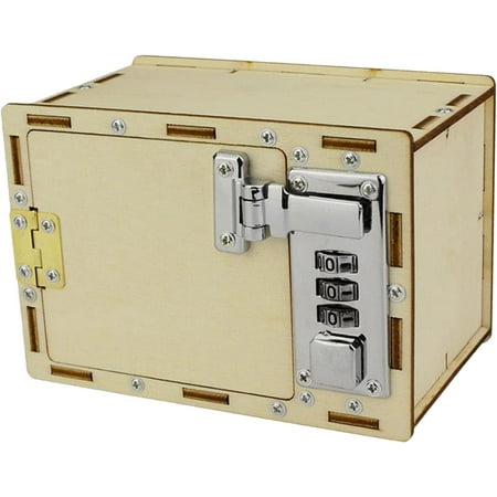 Kids Creative Technology Wooden DIY Mechanical Lock Box Children ...