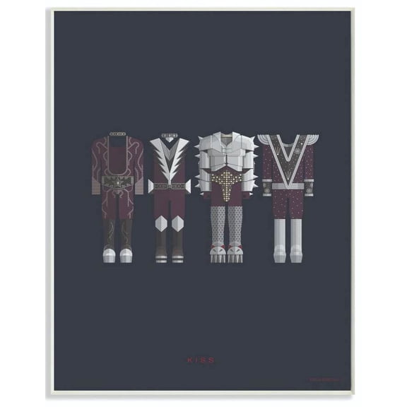 Stupell Industries Kiss Famous People Characters Fashion Design Wall ...