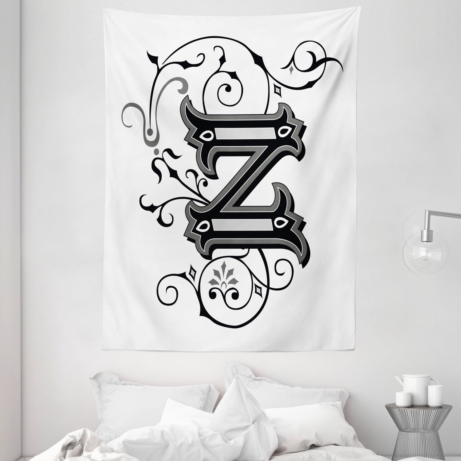Letter Z Tapestry, The Last Letter of the Alphabet in Calligraphic ...
