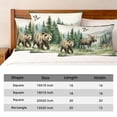Bear Moose Lumbar Pillow Covers 12 x 20 Inch Pillow Covers Set of 2 ...