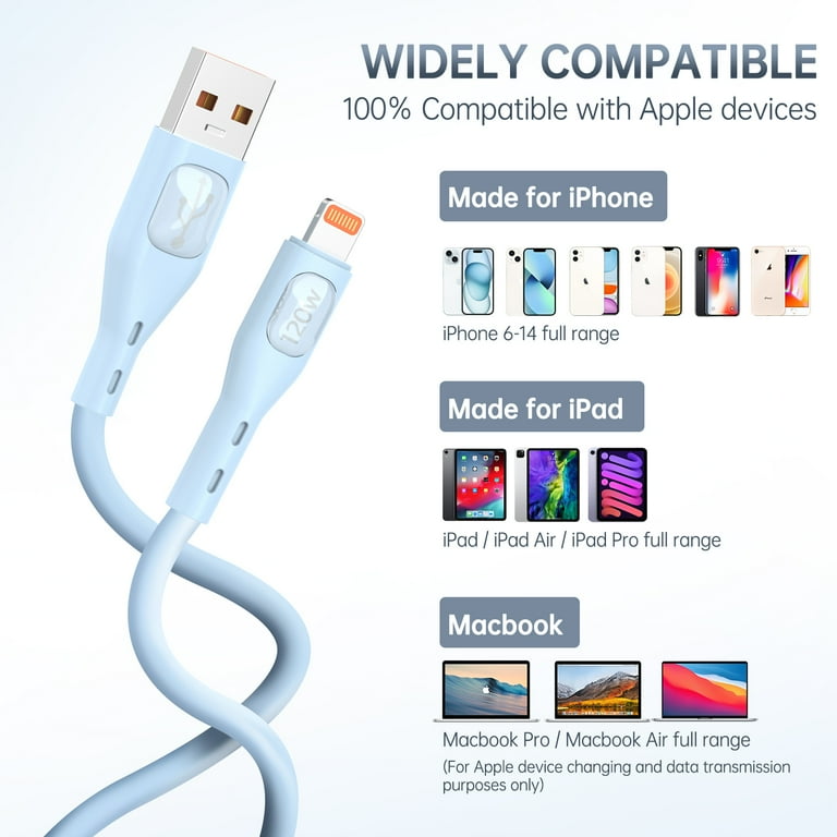 Charging And Data Sync Cables For Apple IPhone XS Max 3A Fast Charging ...