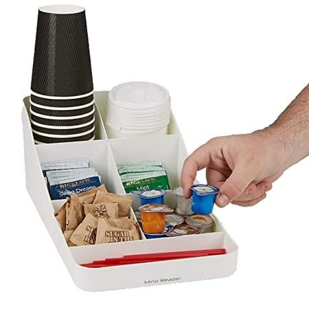 Mind Reader 7 Compartment Coffee Condiment, Cups, Lids, Sugars ...