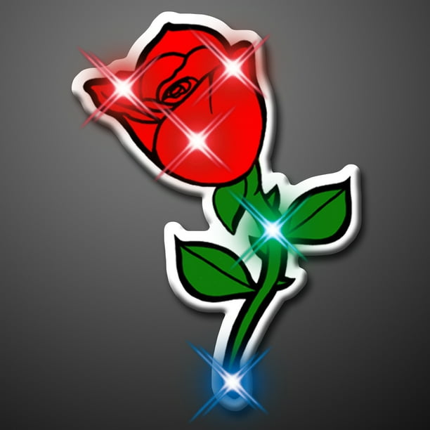 FlashingBlinkyLights Red Rose Flashing Blinking Light Up Body Lights ...