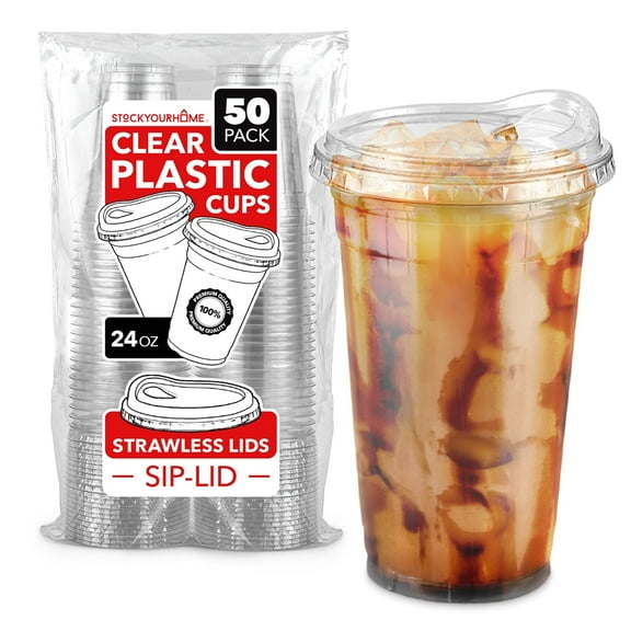 9 Oz Clear Plastic Disposable Drinking Cups 80 Count - Walmart.com