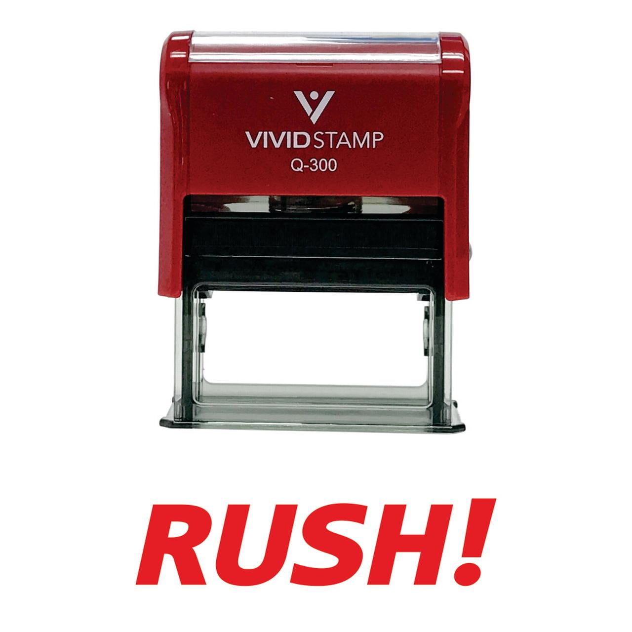 Vivid Stamp Rush Self Inking Rubber Stamp (Red Ink) - Large - Walmart.com