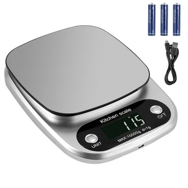 Food Kitchen Scale, Weight Grams and Oz, LED Backlit Display, Stainless ...