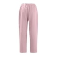 WULMLEO Cotton Linen Pants For Women Summer Vacation Lounge Straight ...