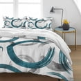 4 Piece Duvet Cover Set Twin, Simple Geometric Painting Circle Soft ...