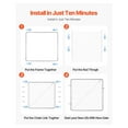 Chain Link Fence Gate 3x4 ft - Adjustable Garden Gate - Galvanized ...