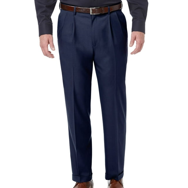 Mens Dress Pants 38X32 Classic Fit Pleated Stretch 38 - Walmart.com