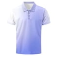 BRGZLK Polo Shirts for Men Summer Trendy Ombre Short Sleeve Collared ...