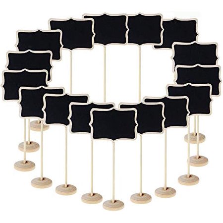 SHTUUYINGG 15 Pack Mini Chalkboards, Small Message Card Tags, Wordboard ...