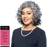 Bettina Wig Color 4 - Foxy Silver Wigs Medium Length Wavy Spiral Curls ...