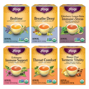 Yogi Mixed Herbal Tea Sampler, 24 Flavors, 72 Tea Bags in Custom Gift ...