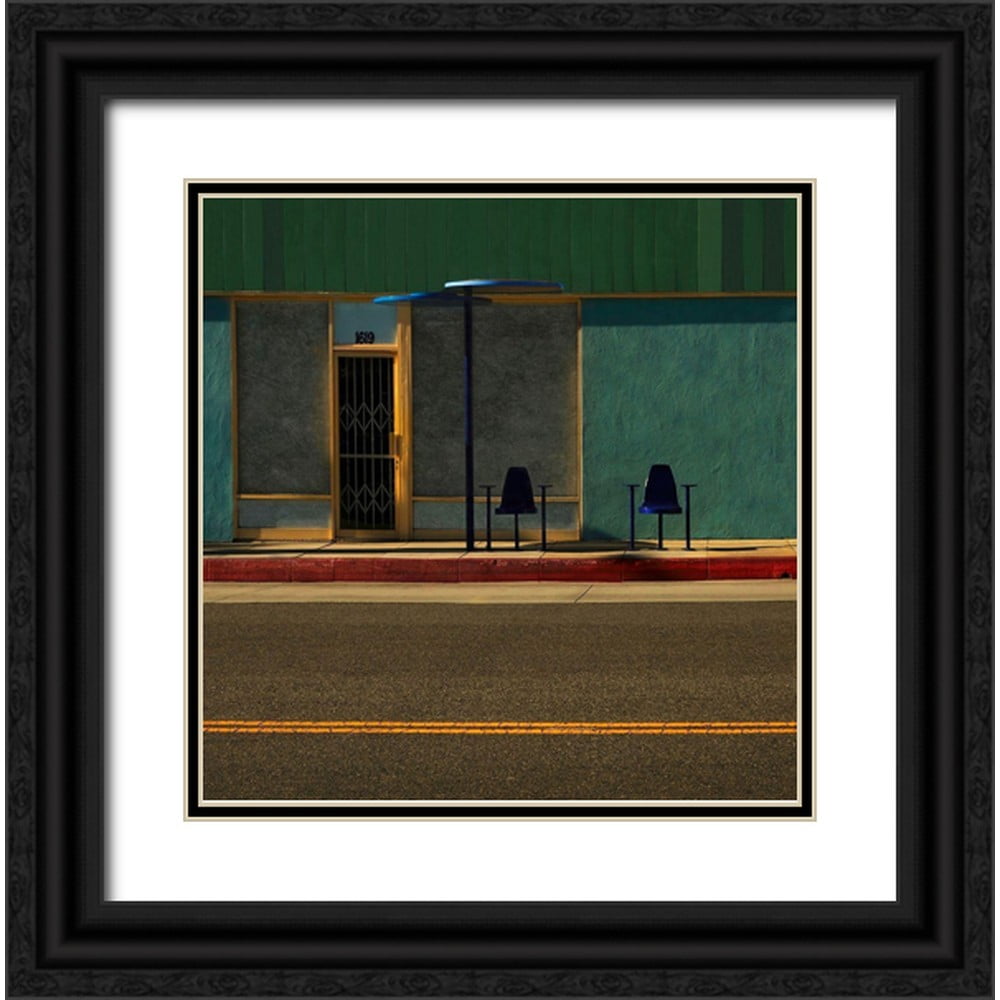 Labagnara, Roxana 15x15 Black Ornate Wood Framed with Double Matting ...