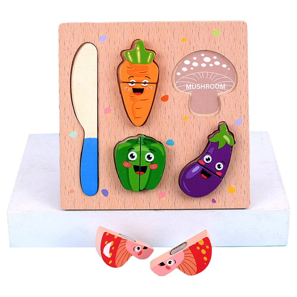 PENGXAING Wooden Puzzle 1 Set Block Jigsaw Creative Early Learning DIY ...