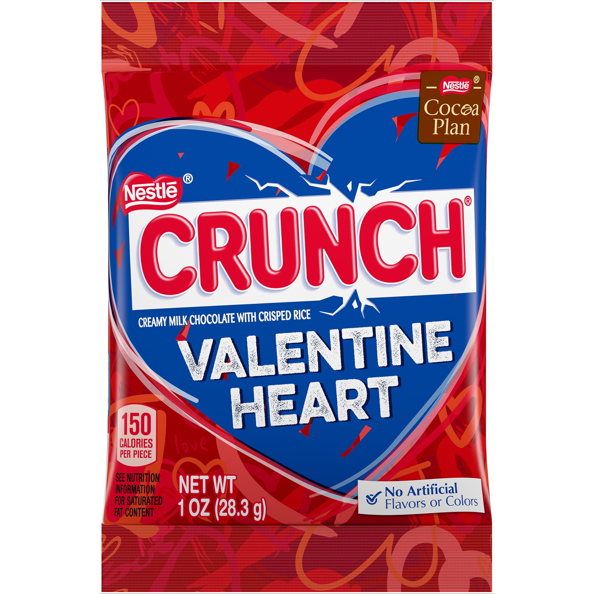 Nestle Crunch Valentine Heart Milk Chocolate Candy, 1 Oz. – Walmart ...