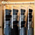 Lakwi 2/4/8pcs Foldable Multi-Layer Pants Hanger - Stainless Steel Non ...