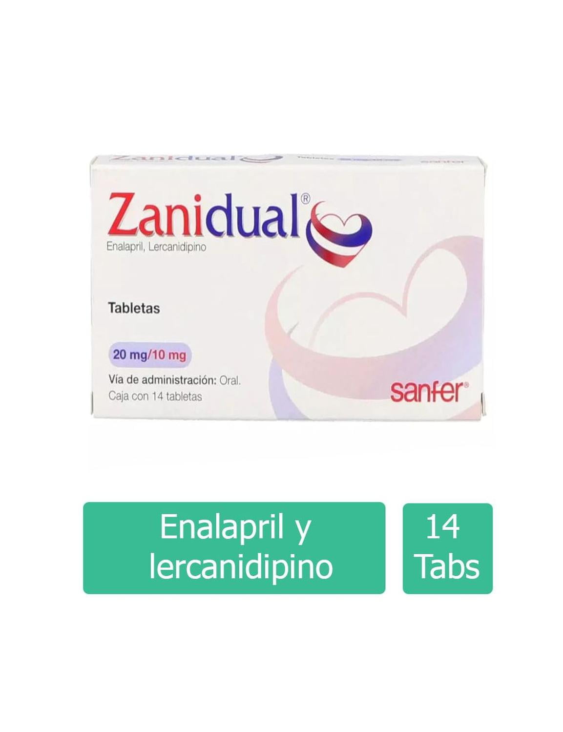 Zanidual 20 mg/10 mg Con 14 Tabletas | Walmart en línea