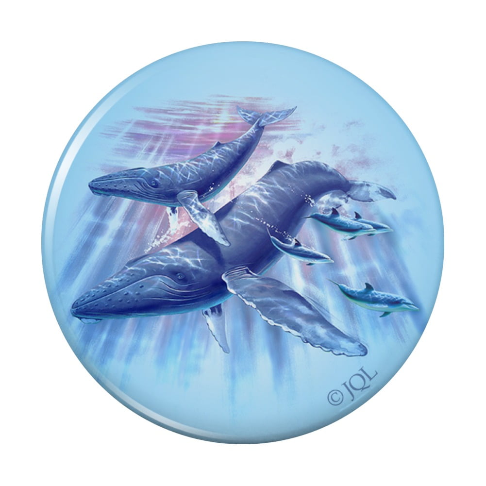 Humpback Whales Ocean Dance Pinback Button Pin - Walmart.com
