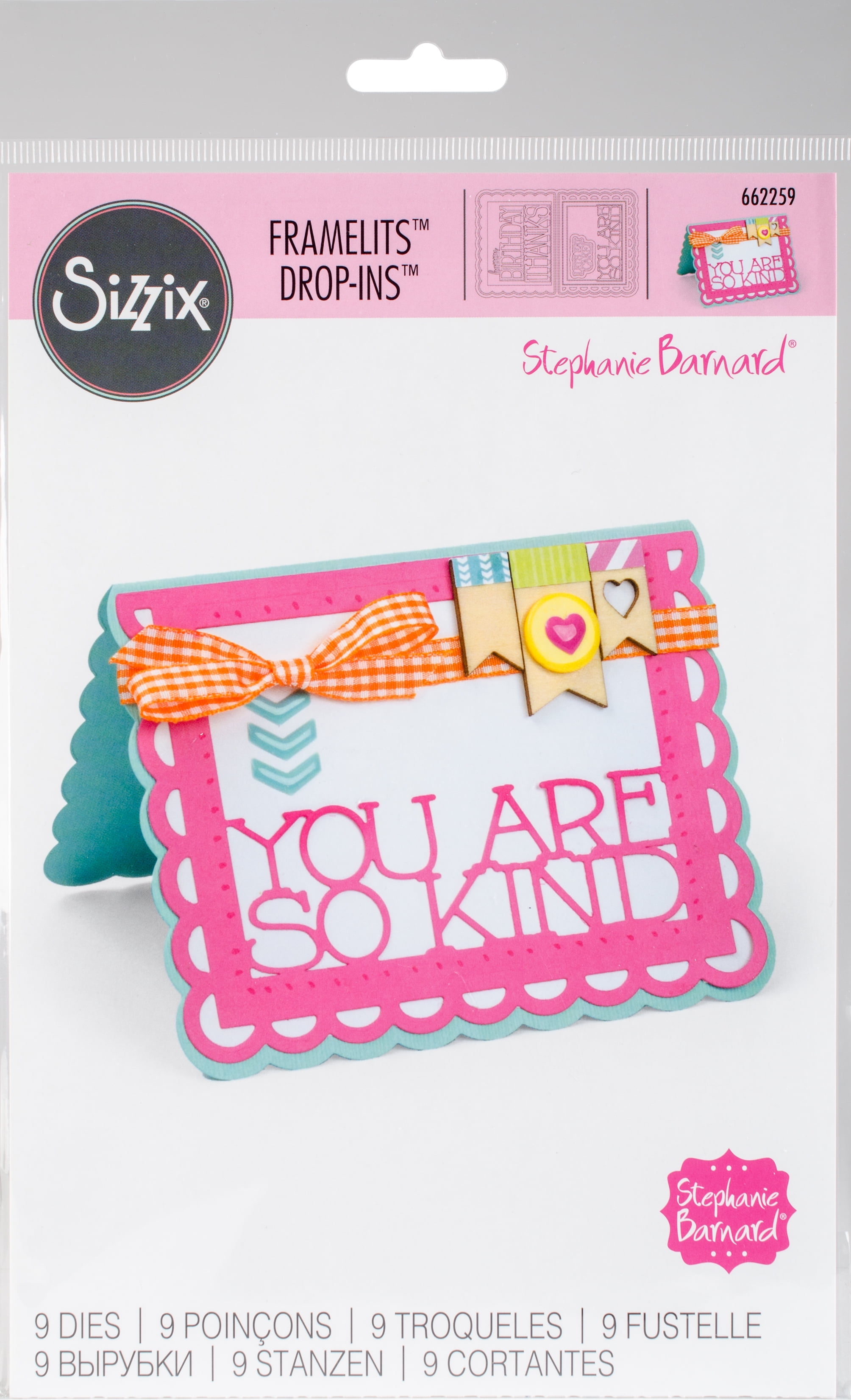 Sizzix Framelits Dies By Stephanie Barnard 9/Pkg -Card, Scallop W ...