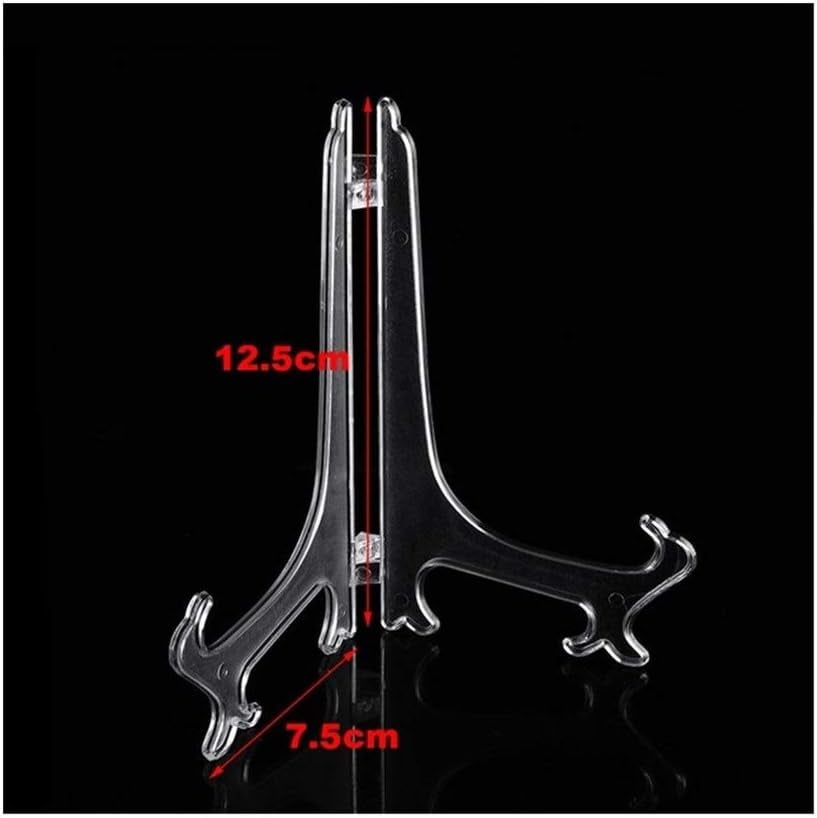 Clear Plastic Plate Display Stand Picture FrameEasel Holder Arts Case ...