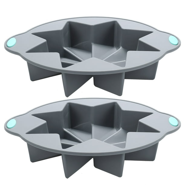 To encounter 10 Inch Silicone Star-Shaped Cake Pans, 2 Pack Nonstick ...