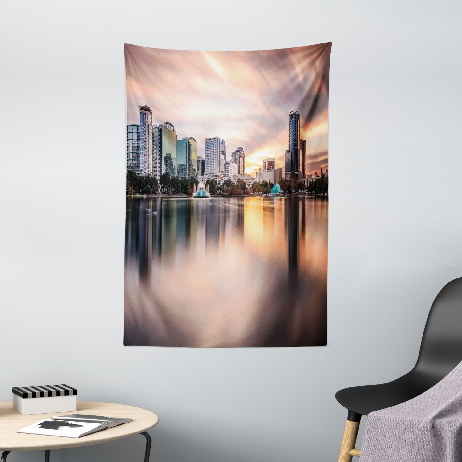 American Tapestry, USA Florida Downtown City Skyline View from the Lake ...