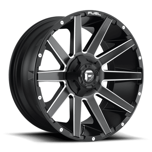 FUEL CONTRA 20X9 MATTE BLACK MILLED WHEEL - Walmart.com