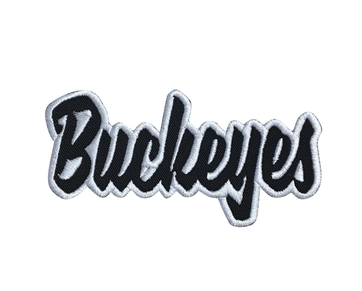 Buckeyes - Black/White - Team Mascot - Words/Names - Iron on Applique/Embroidered Patch ...