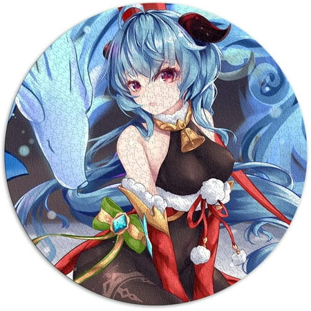 Genshin Impact Diona 1000 Piece Circular Puzzle Brain Intelligence Challenge 26.5"x26.5" Great ...