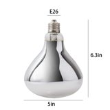 ECOSUB Reptile Heating Sun Lamp, 160W UVA UVB Full Spectrum Yellow ...